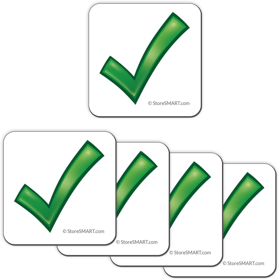 StoreSMART Checkmark Magnet - 1 1/4" Square - 100-pack - CHECK125-100 ...