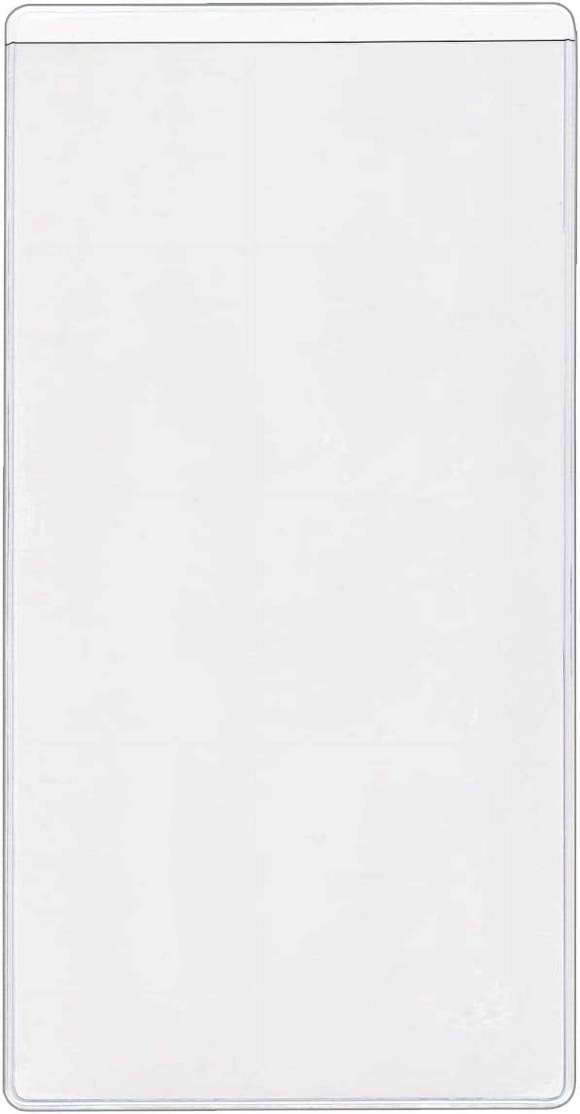 StoreSMART - Clear Plastic Pocket - 4" x 8" - 100-Pack - Open Short ...