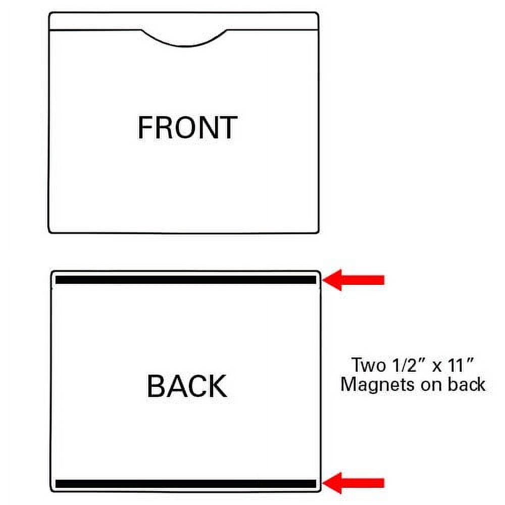 StoreSMART - File Jacket with Magnetic Back - 15-Pack - Black Plastic ...