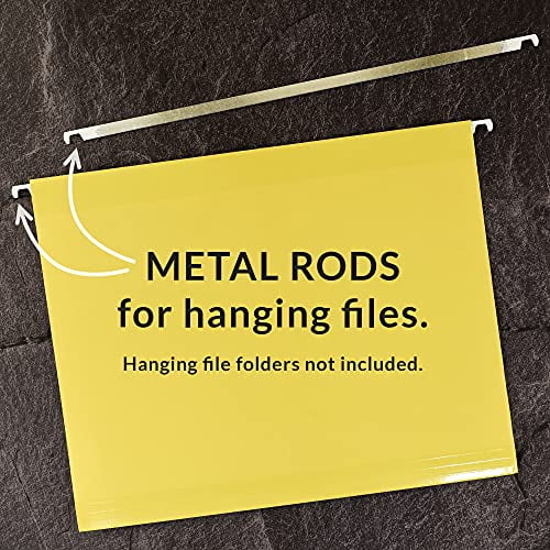 StoreSMART® - Hanging File Folder Metal Bars/Rods 100-Pack - VG101-100 ...