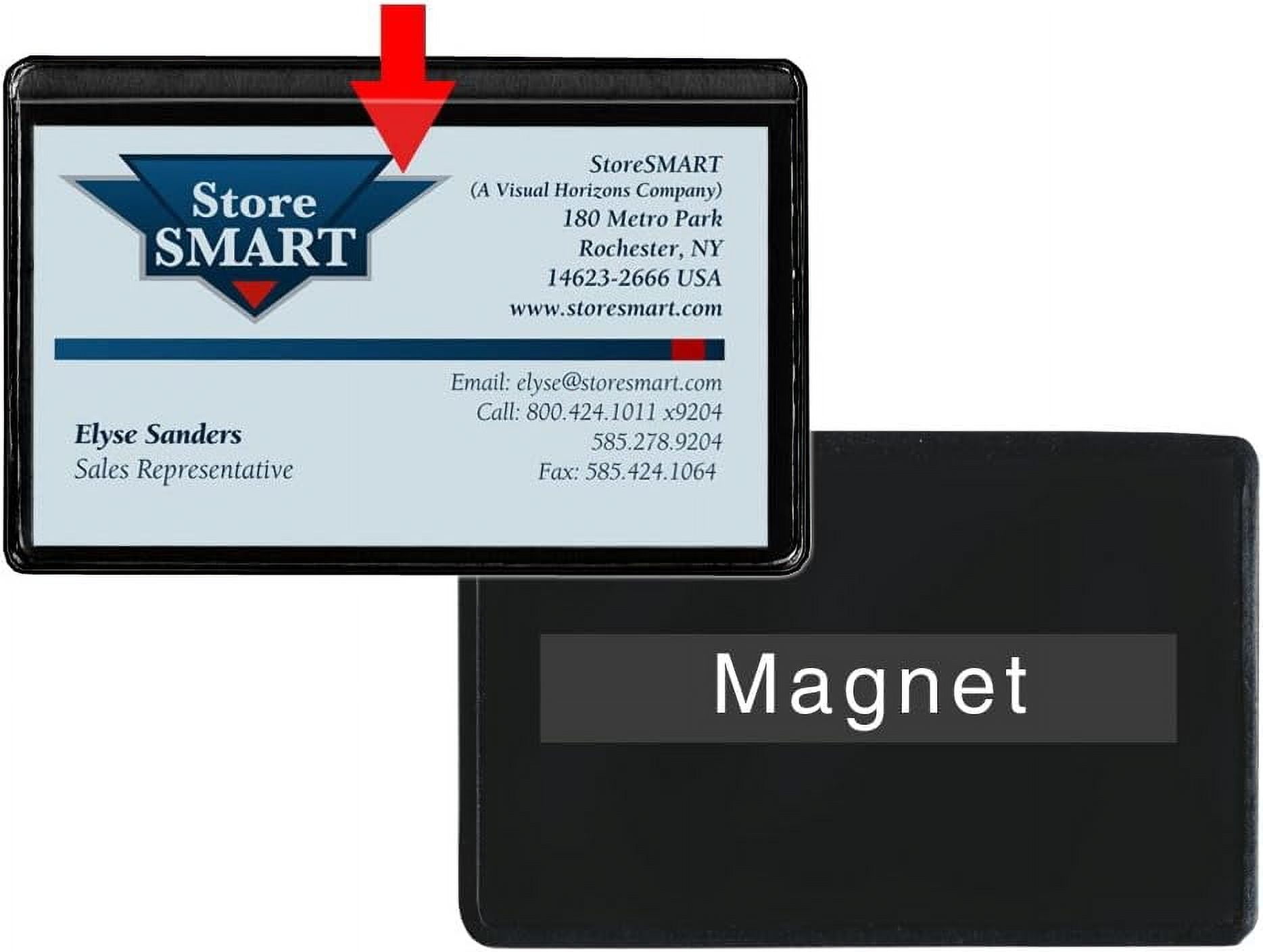 StoreSMART - Magnetic Business Card Holder - 2" x 3 1/4" - Vinyl ...