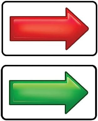StoreSMART - Magnetic Solid Arrows - Red and Green Variety Pack - 2" x ...