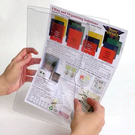 StoreSMART - Paperwork Organizers - 100-Pack - Black Plastic Back ...