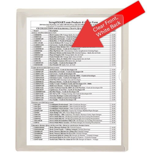 StoreSMART - Paperwork Organizers - 25-Pack - White Plastic Back, Clear ...