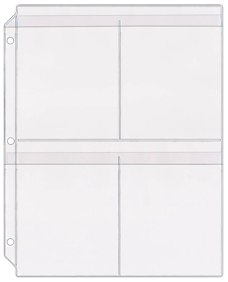 StoreSMART - Plastic 4-Pocket Binder Page with Flaps - 10-Pack - SPT600 ...