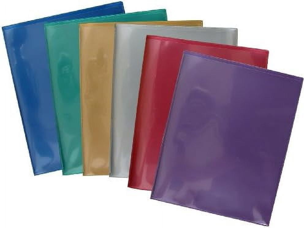 StoreSMART - Plastic Archival Twin Pocket Folders - Metallic Colors ...