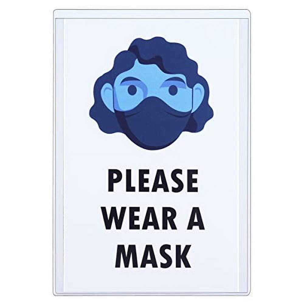 StoreSMART - Safety Sign Holder - Remove & Reuse-Peel & Stick Pocket: 5 ...