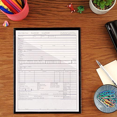 StoreSMART Slash File Jackets - 8 1/2" x 11" - Open Short - Clear Front ...