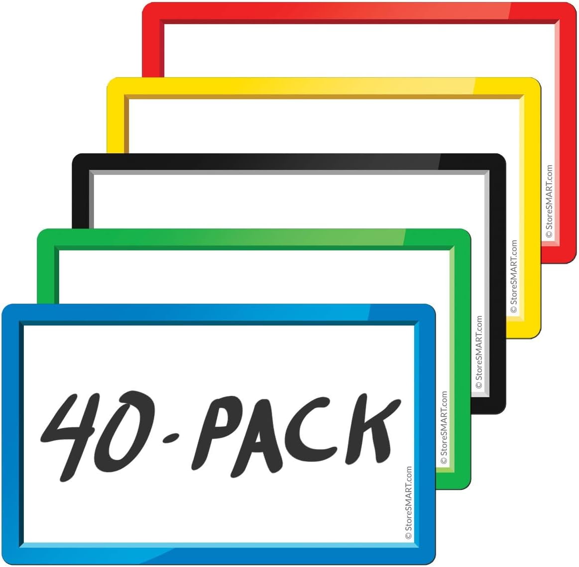 StoreSMART - Smart Magnetic Cards - Variety 40-Pack - SMC3X5VP40 ...