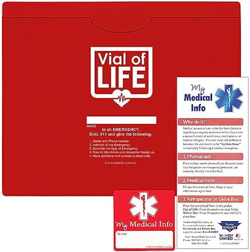 StoreSMART - Vial of Life Plus Info Pocket - Letter Size - Magnetic ...