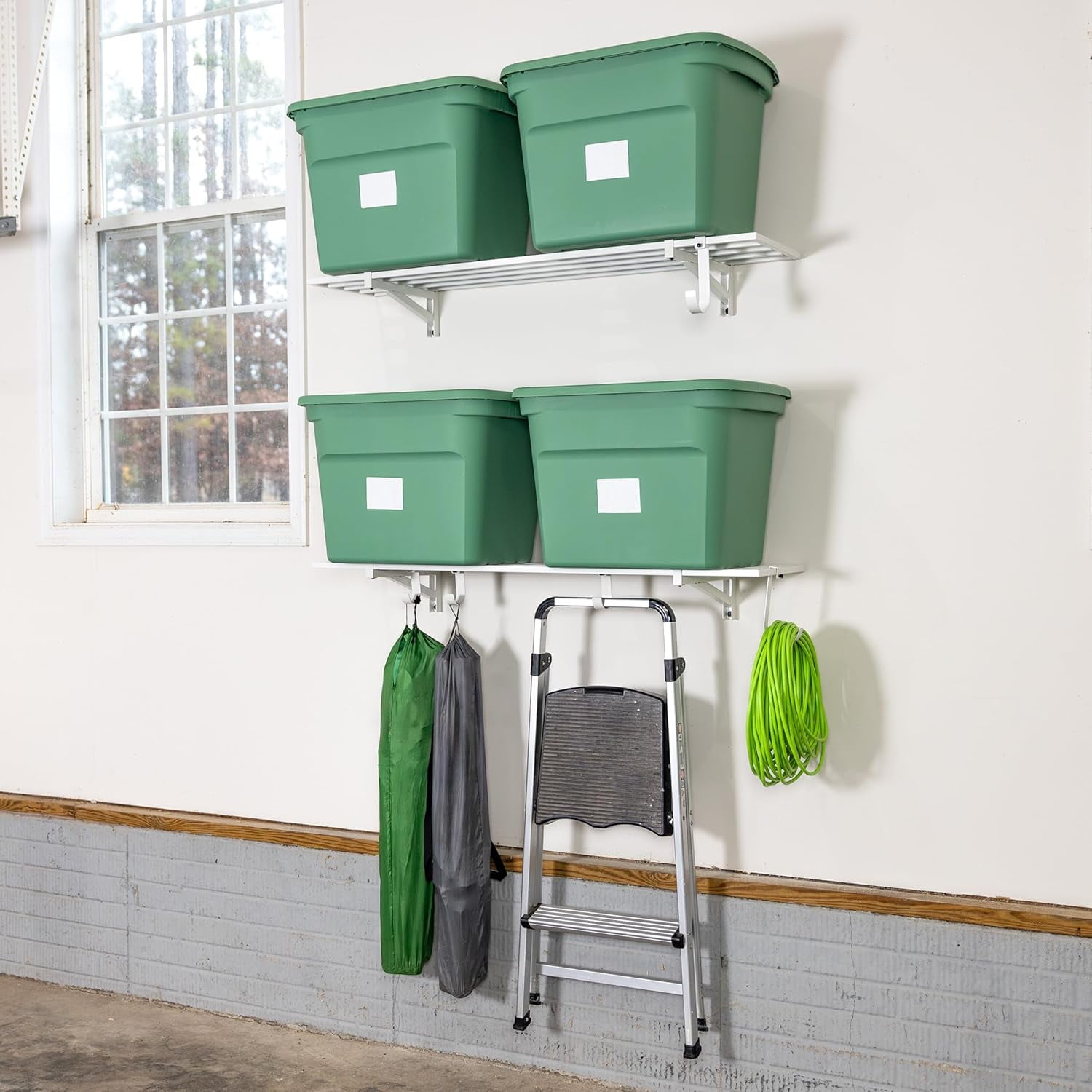 StoreYourBoard 2 Pack Heavy Duty Garage Wall Shelves, 1' x 4' Wall ...