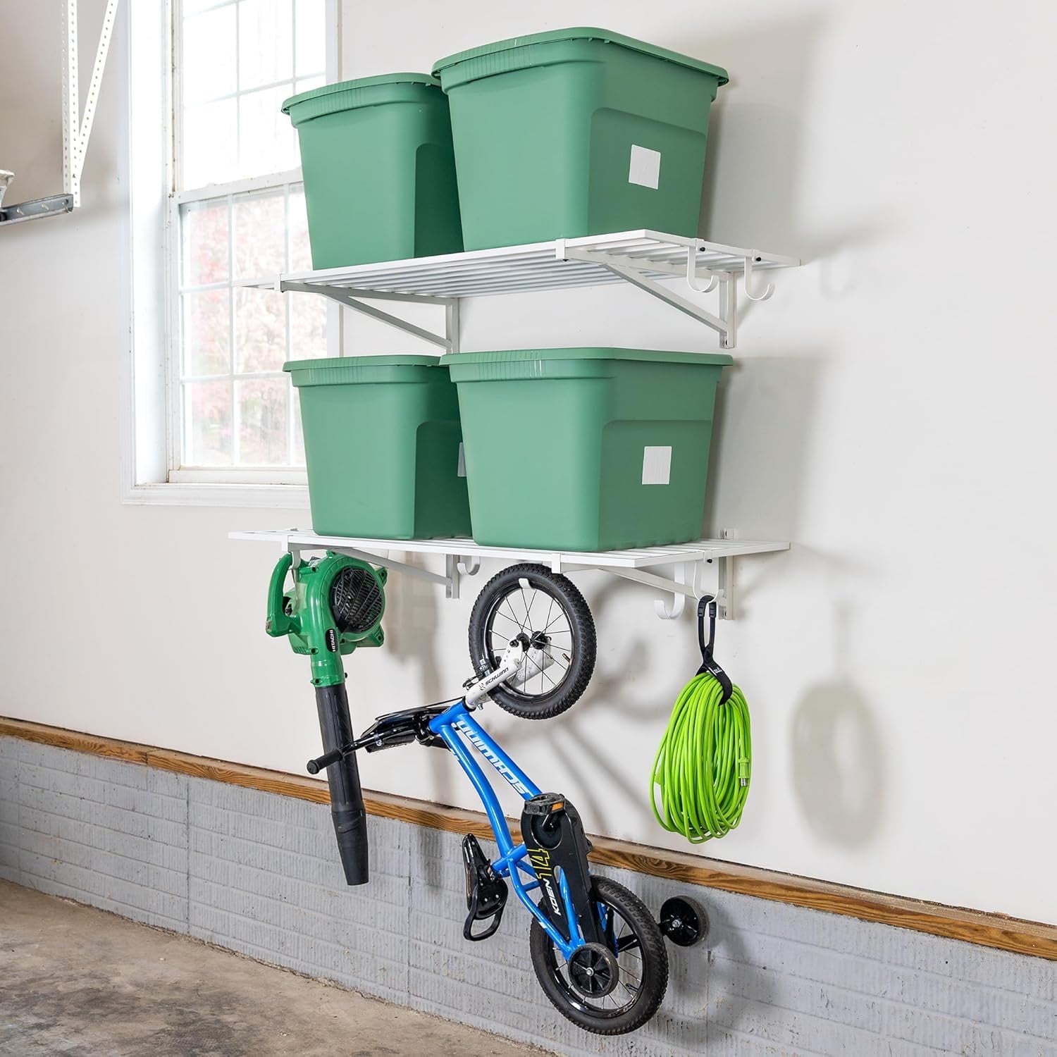 StoreYourBoard 2 Pack Heavy Duty Garage Wall Shelves, 2' x 4' Wall ...