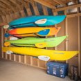 StoreYourBoard Wall Mounted Kayak Hanger, 4 Kayak Storage Rack, Indoor ...