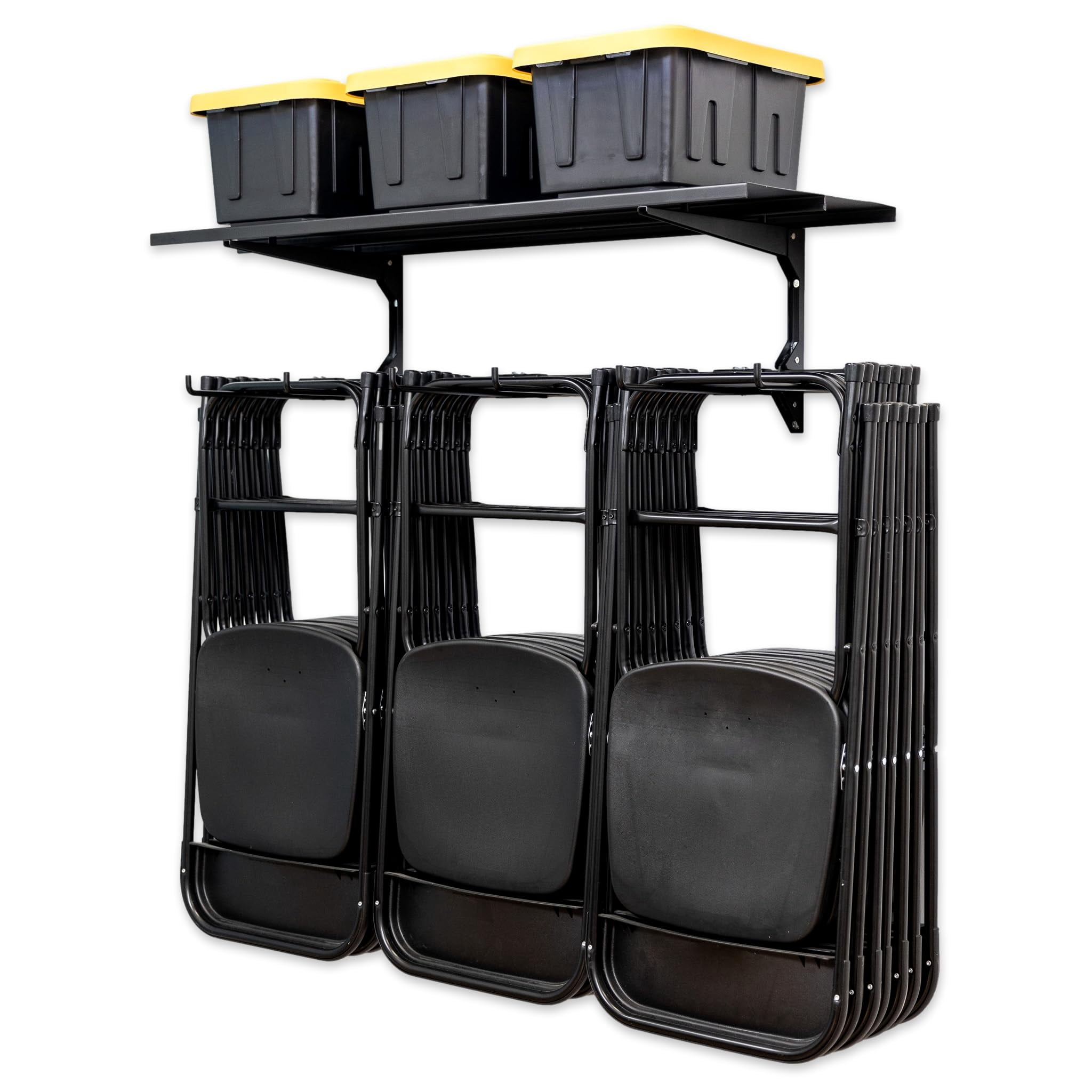 StoreYourBoard Adjustable Chair Storage Rack with Shelf, Wall Mount ...