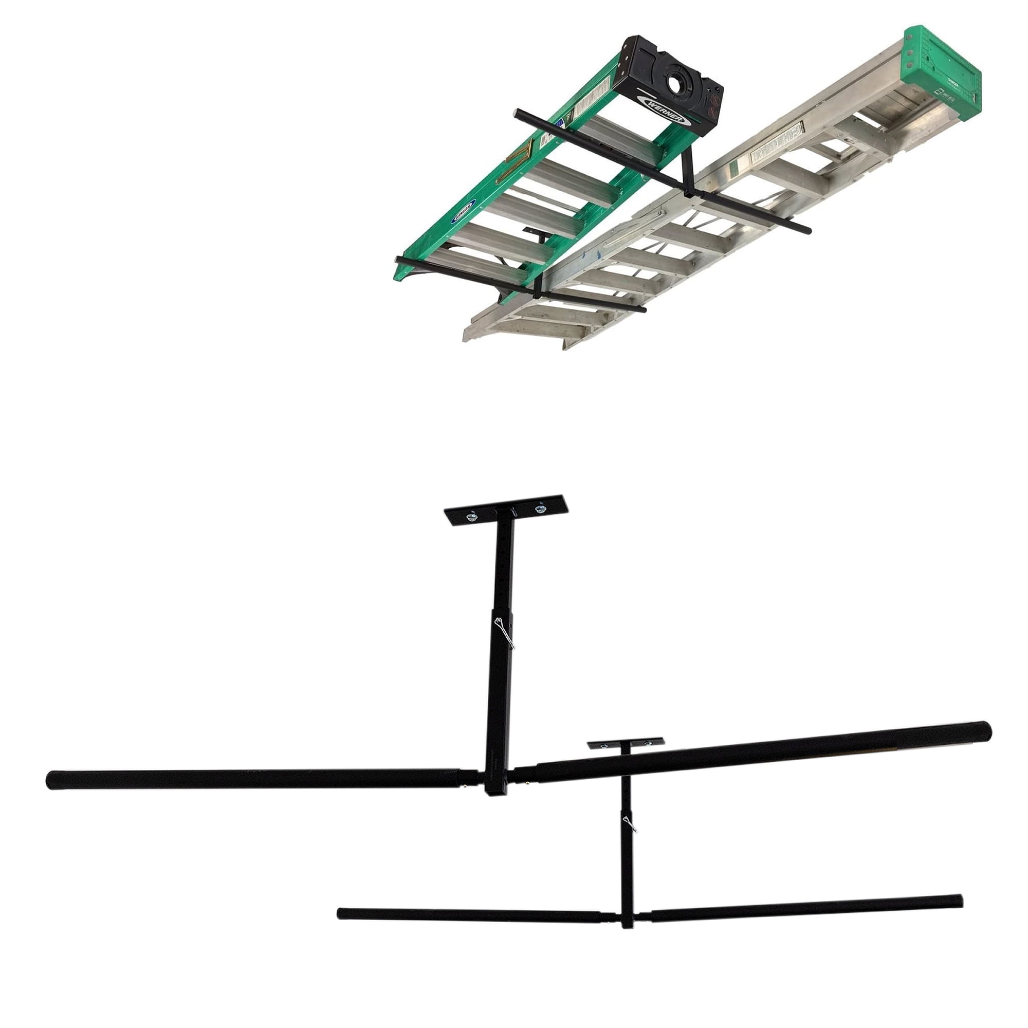 Double Ladder Ceiling Rack, Hi Port 2 Garage Storage and Organizer ...