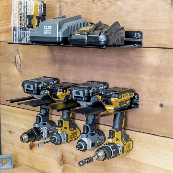 StoreYourBoard Electric Drill Storage Rack with Storage Shelf, Hanging ...