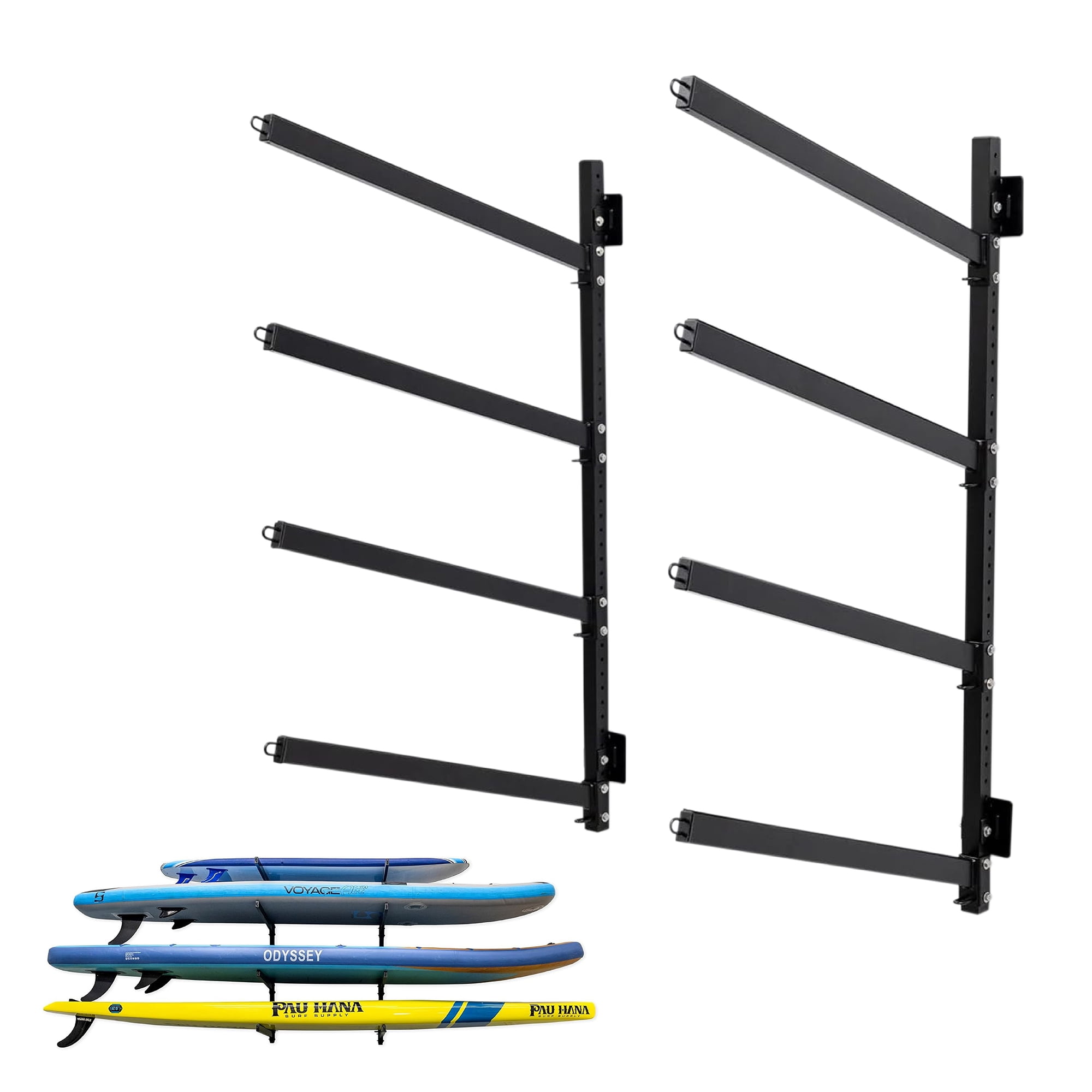 StoreYourBoard Outdoor Standup Paddleboard Rack, Adjustable Metal Wall ...