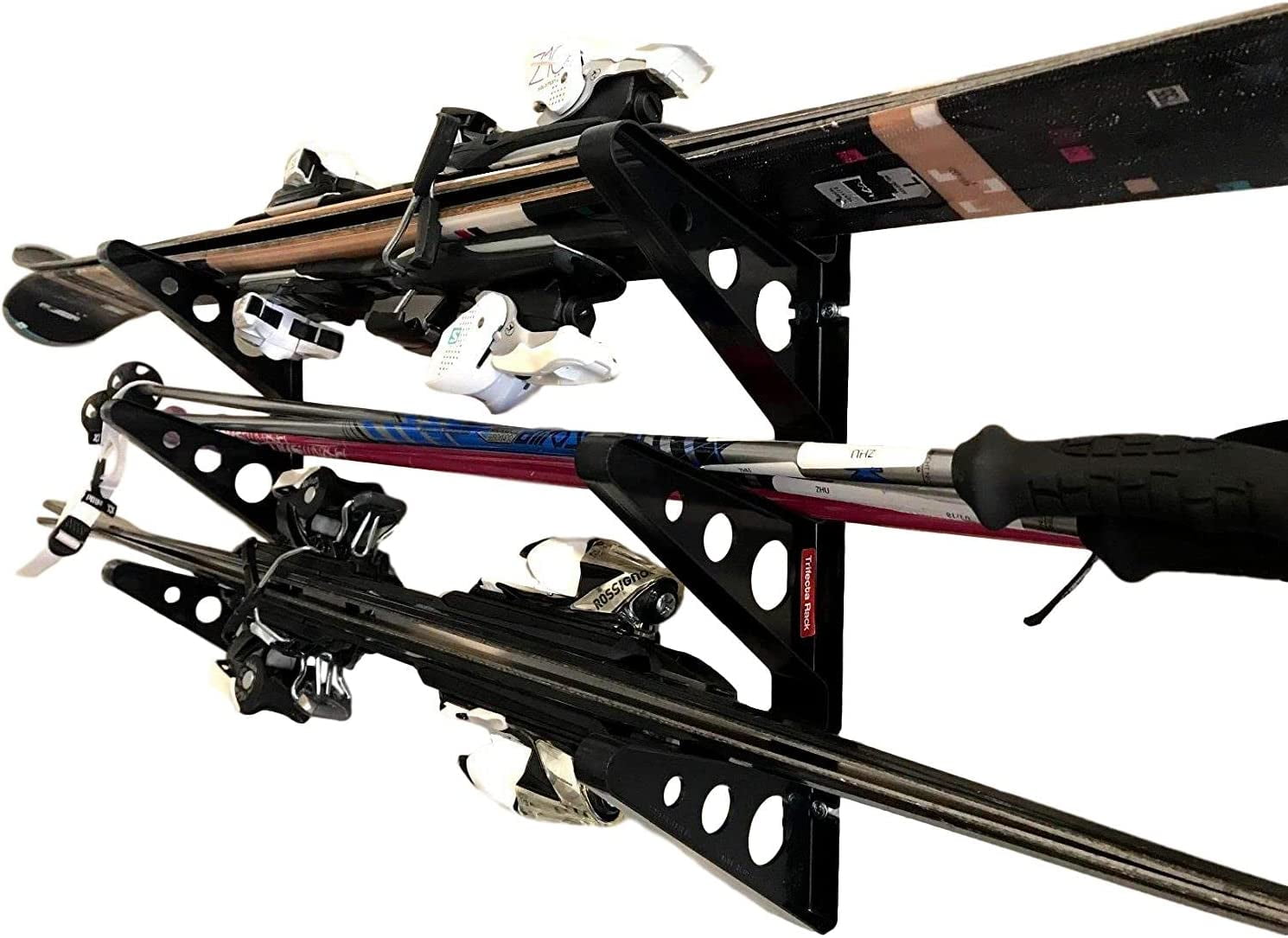 StoreYourBoard Ski Storage Multi Rack, Horizontal Wall Mount, Skis and ...