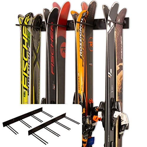 StoreYourBoard Ski Wall Storage Rack, 2 Pack Holds 16 Pairs, Steel Home ...