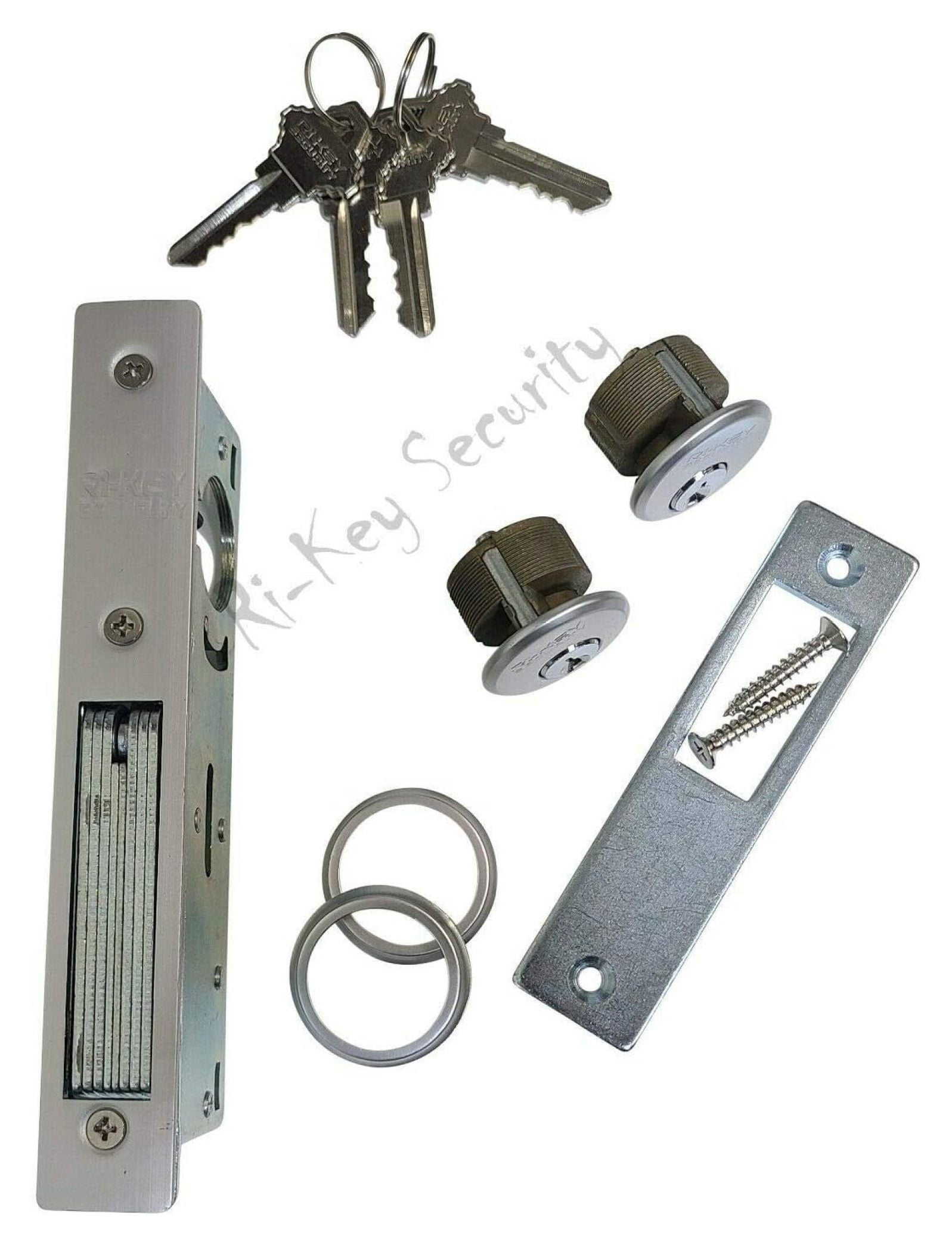 Storefront Door Mortise Lock Bolt Deadbolt with 2 Cylinders Adams Rite ...