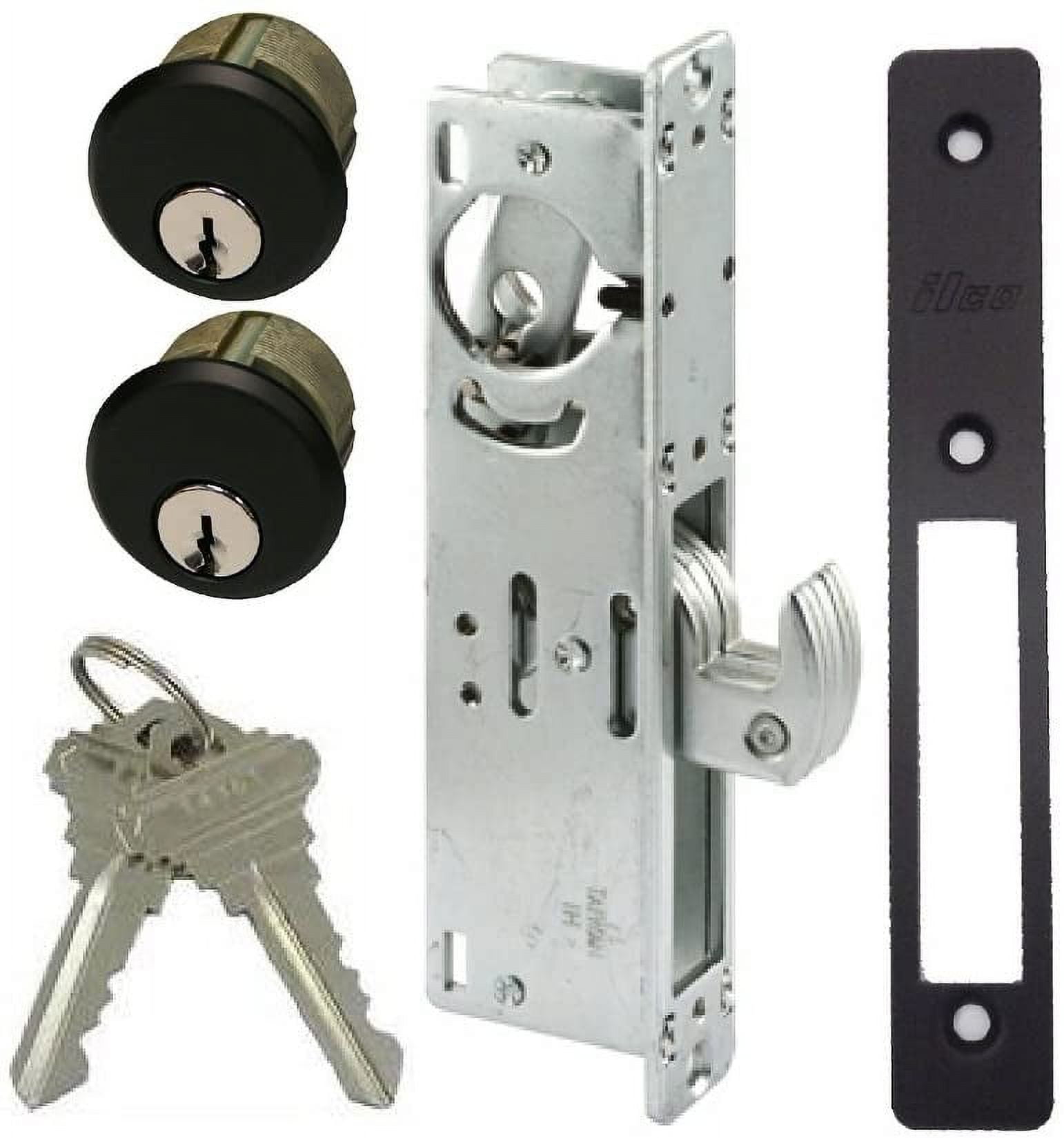 Storefront Door Mortise Lock Hook Deadbolt & Double Keyed Cylinder ...