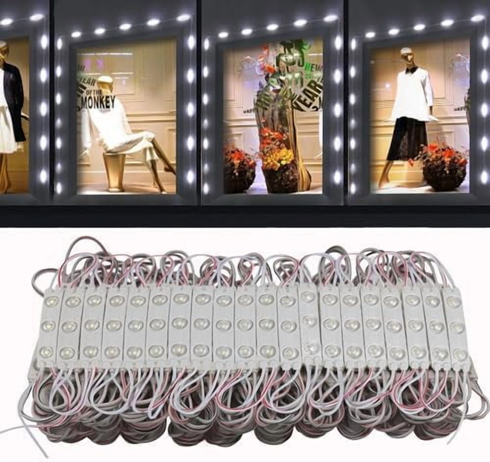 Storefront Light 200PCS LED Module for Signs White 6500K 1.2W 12V 3 LED ...