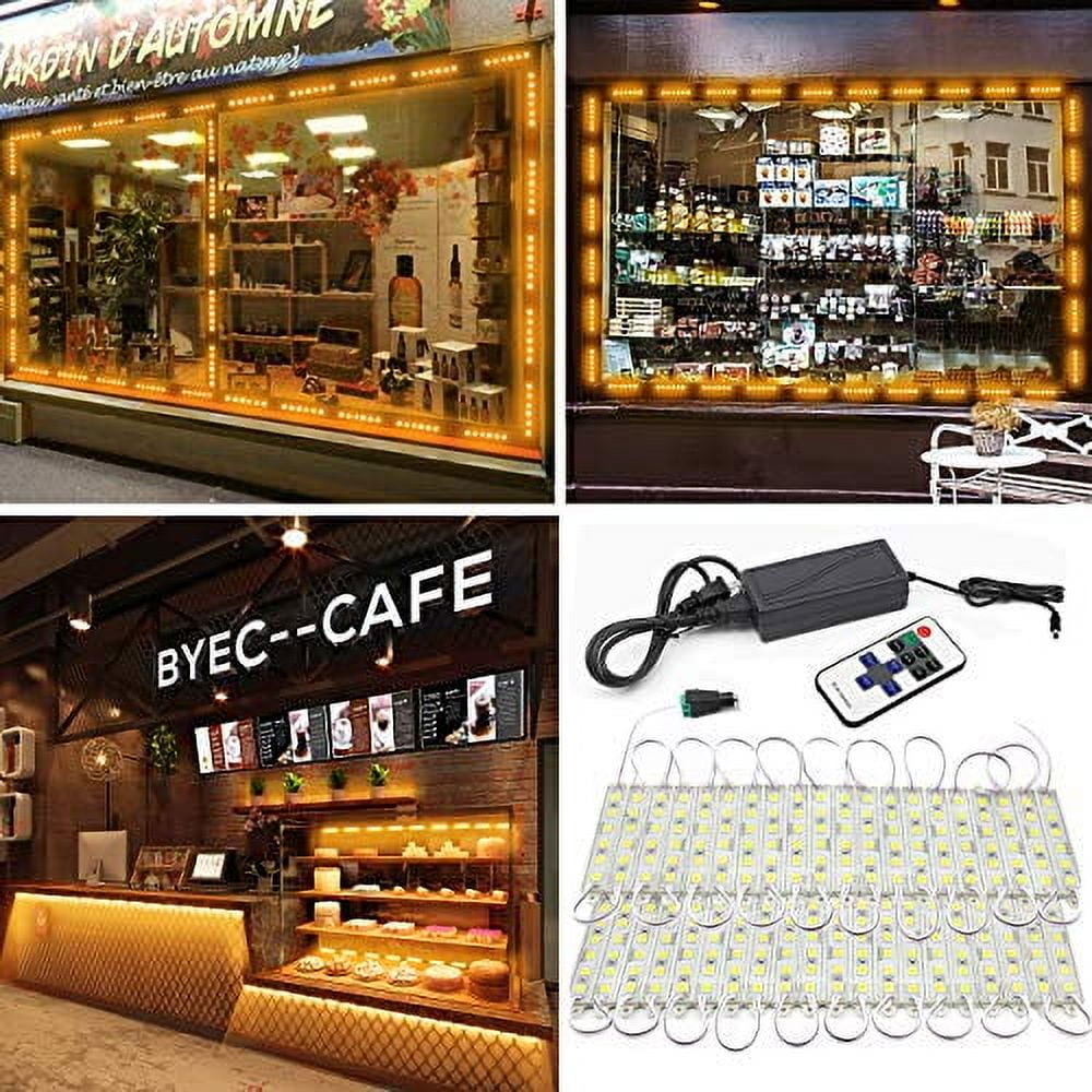 Storefront Lights Upgraded 40 Ft 80 Pieces Store Window LED Lights Warm ...