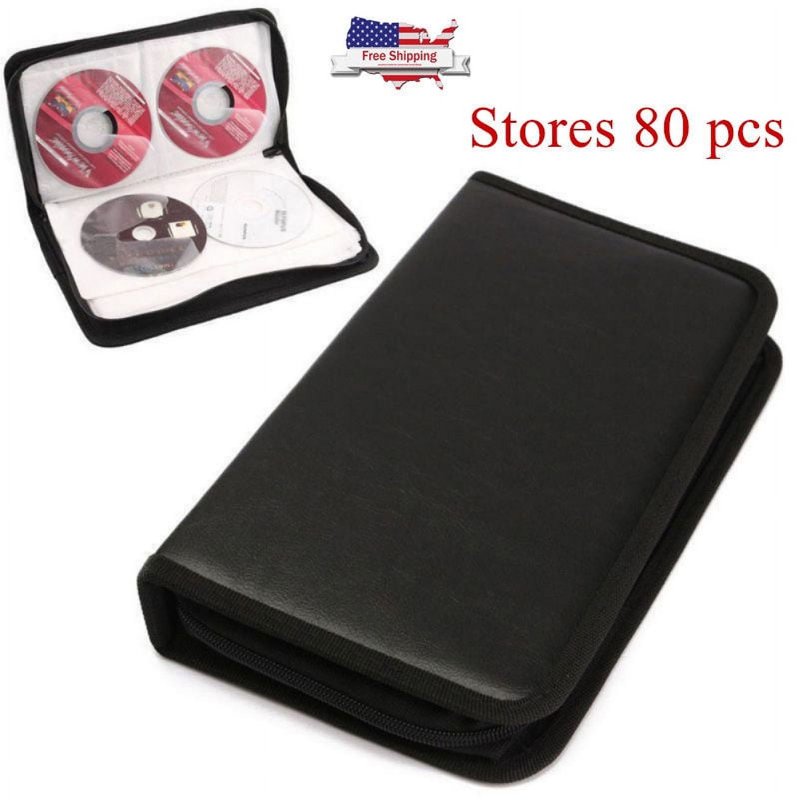 Stores 80 pcs DVD CD DISC Holder Album Storage Folder Wallet Carry Bag ...