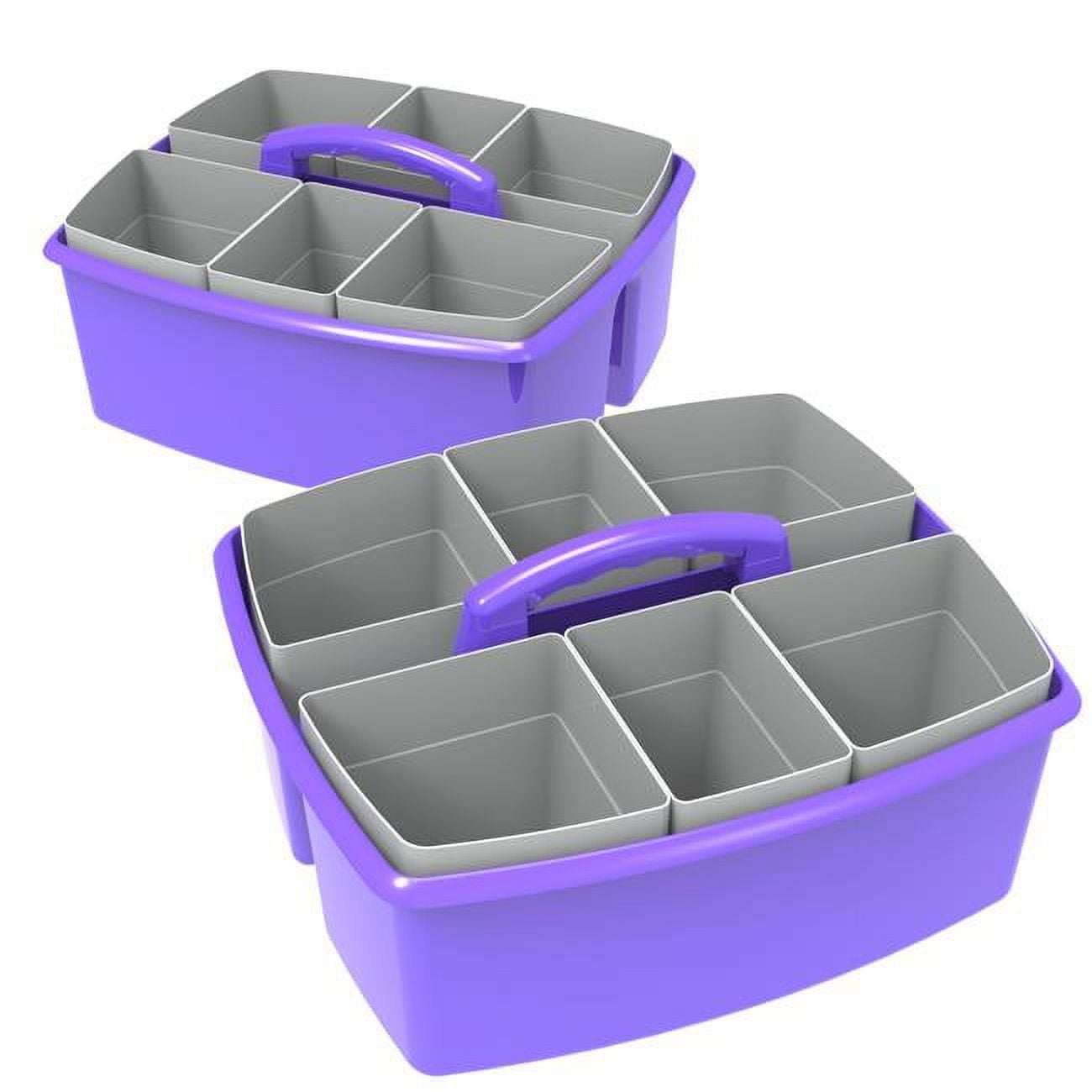 Storex 00986U02C Large Caddy with Sorting Cups, Purple - Pack of 2 ...