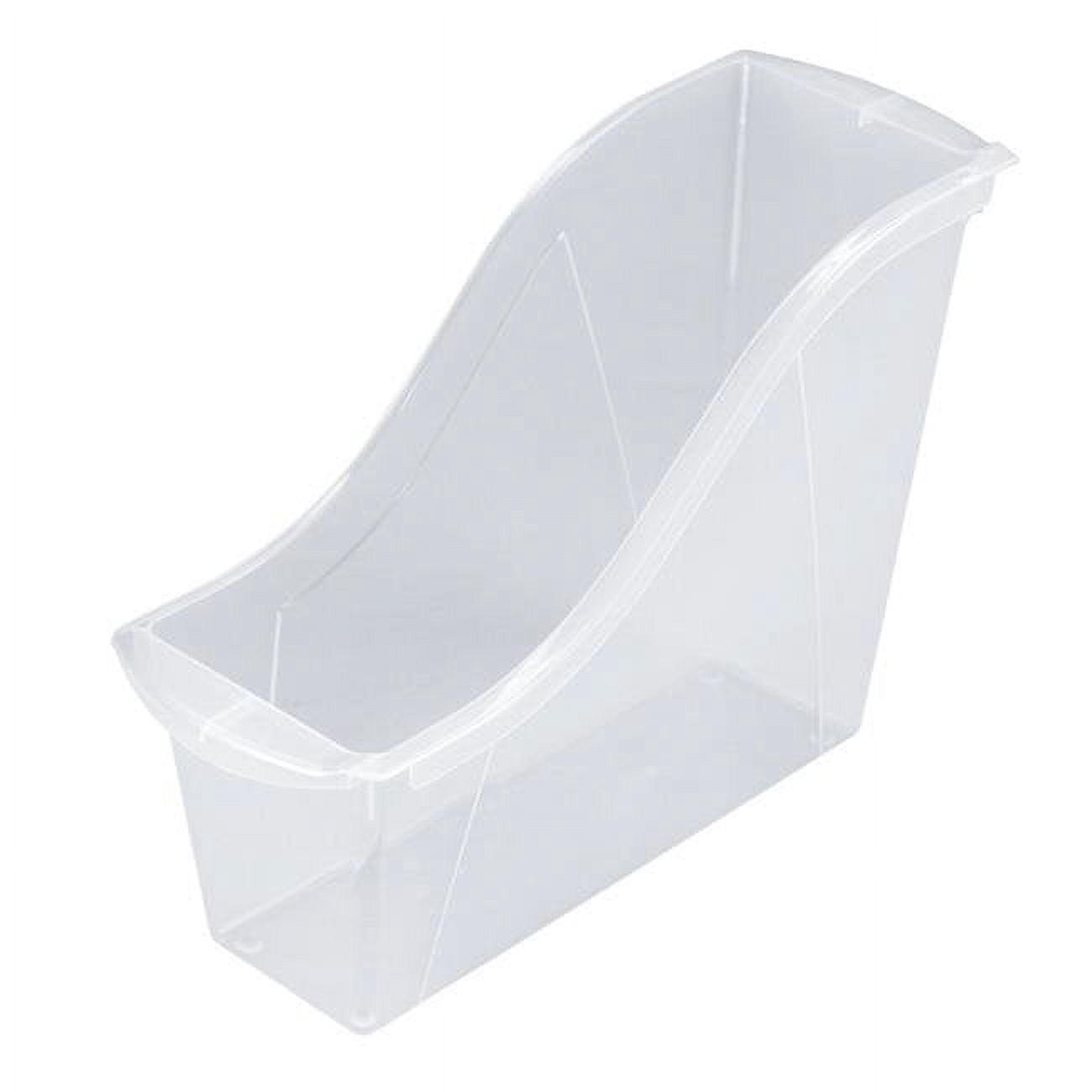 Storex 2023530 Interlocking Book Bin, Translucent, Small, 11.75" x 4.5 ...