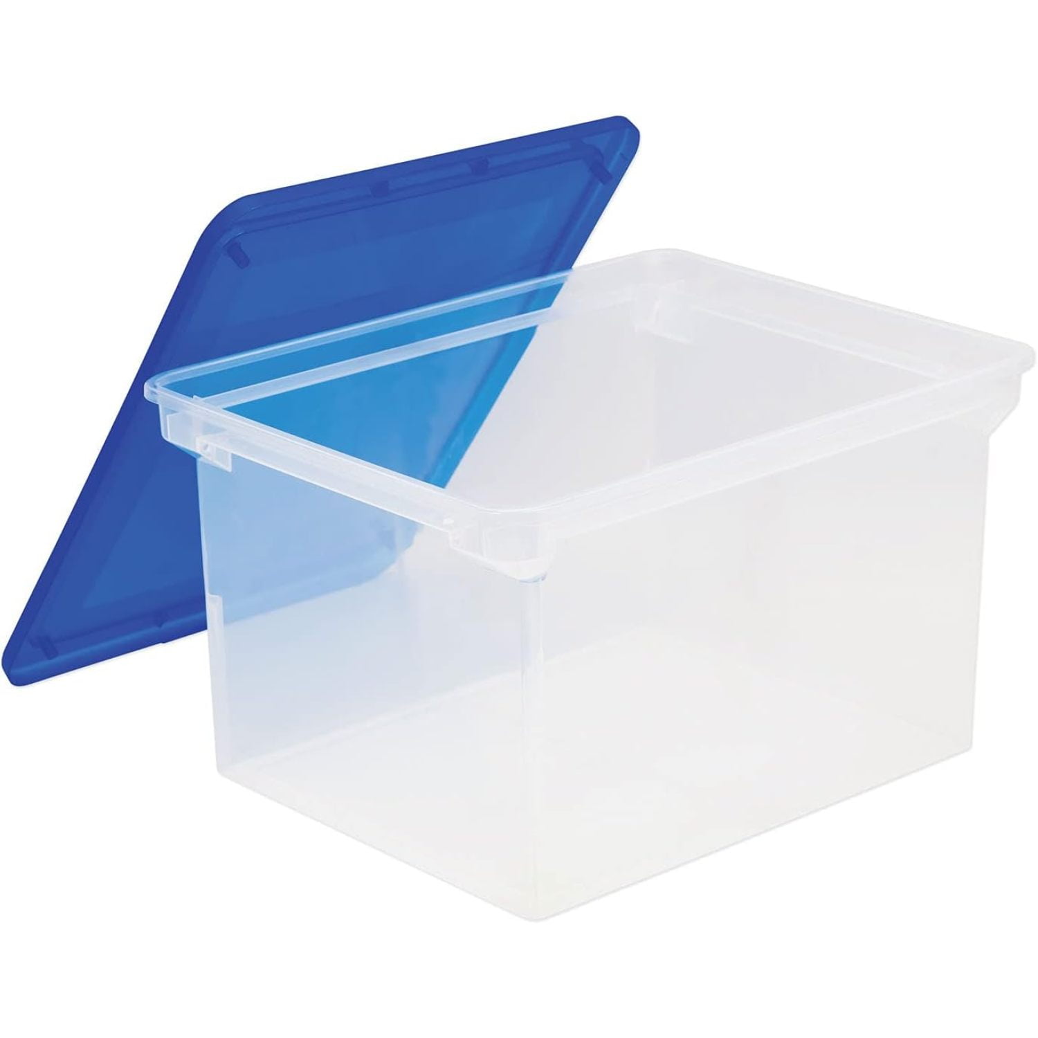 Storex 61508U01C Plastic File Tote Storage Box Letter/Legal Snap-On Lid ...