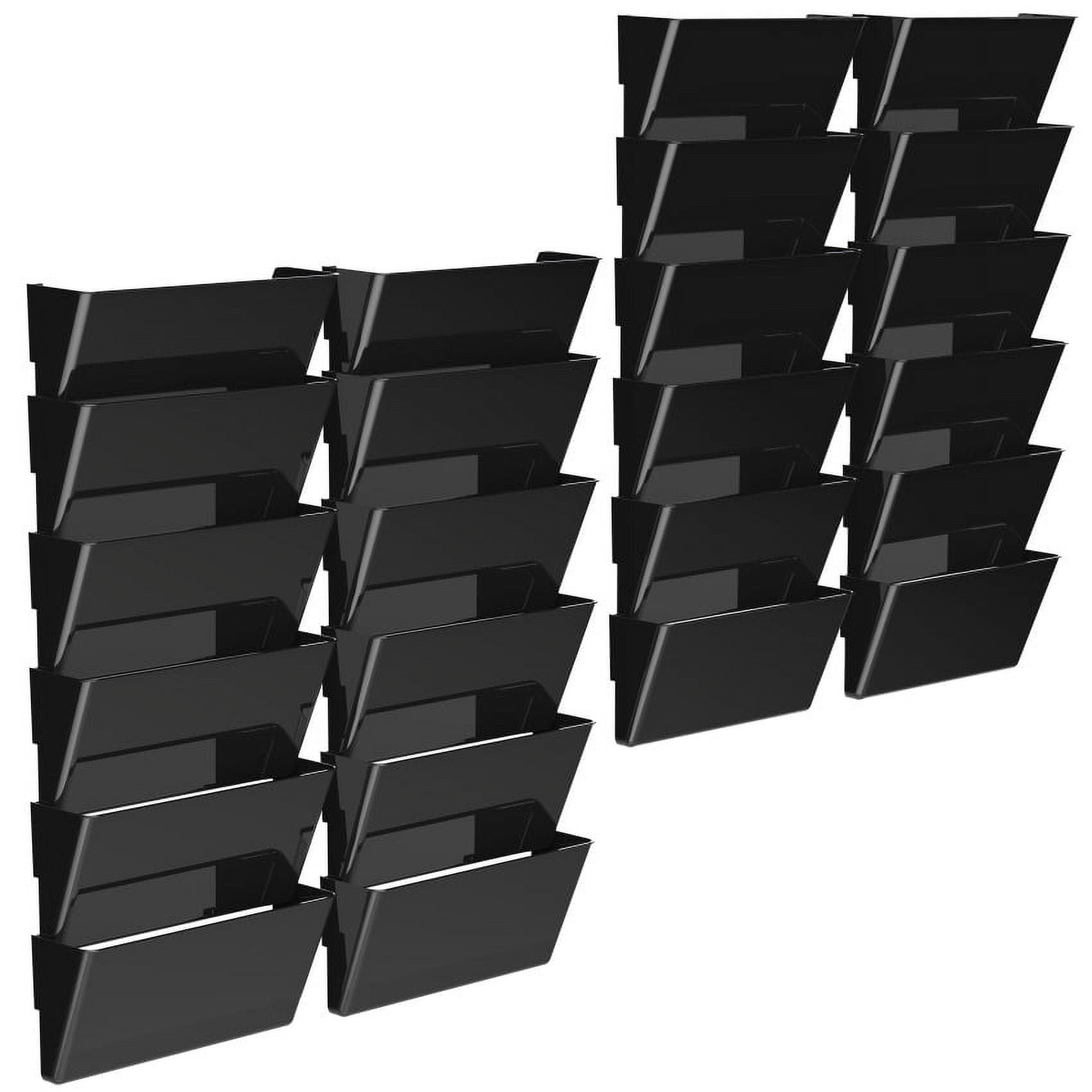 Storex Recycled Wall Files, 6-Pack, Legal, Black (Case of 4 packs ...