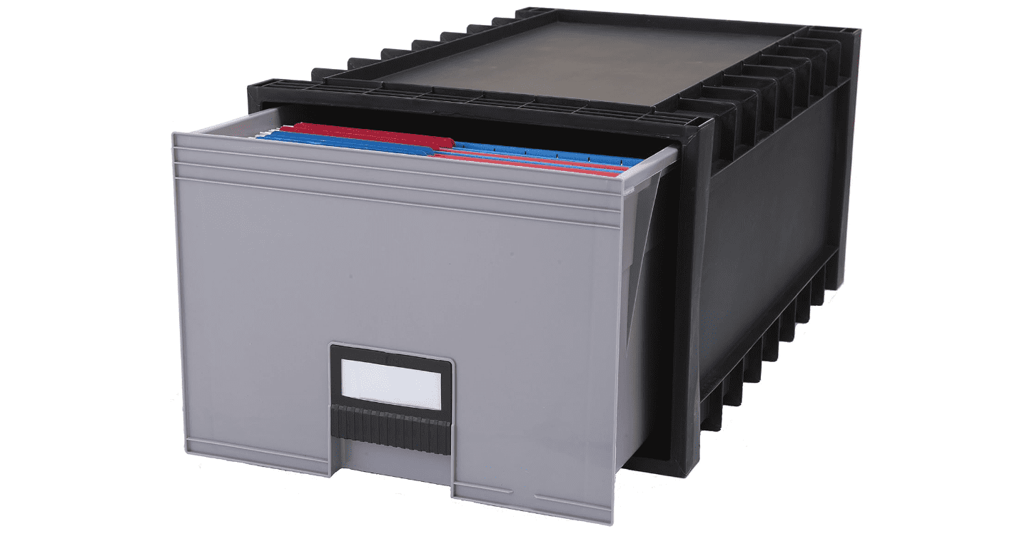 Storex Archive Storage Box, LTR, 24 D, Black/Gray - Walmart Business ...