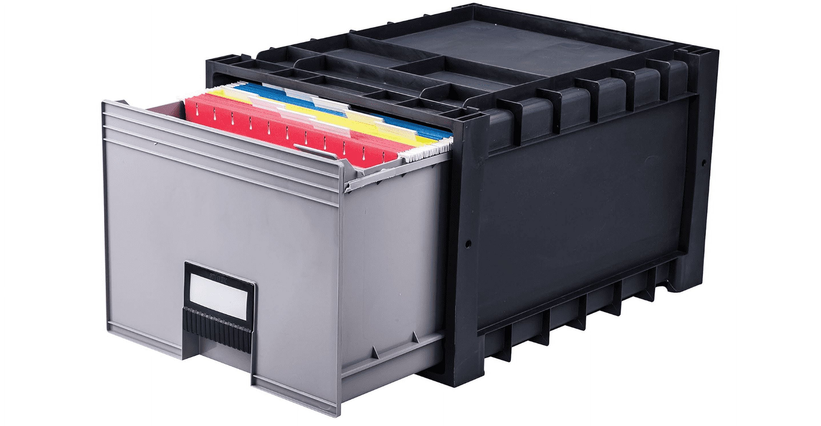Storex Archive Storage Drawers, Ltr, 18 D, Black/Gray - Walmart.com