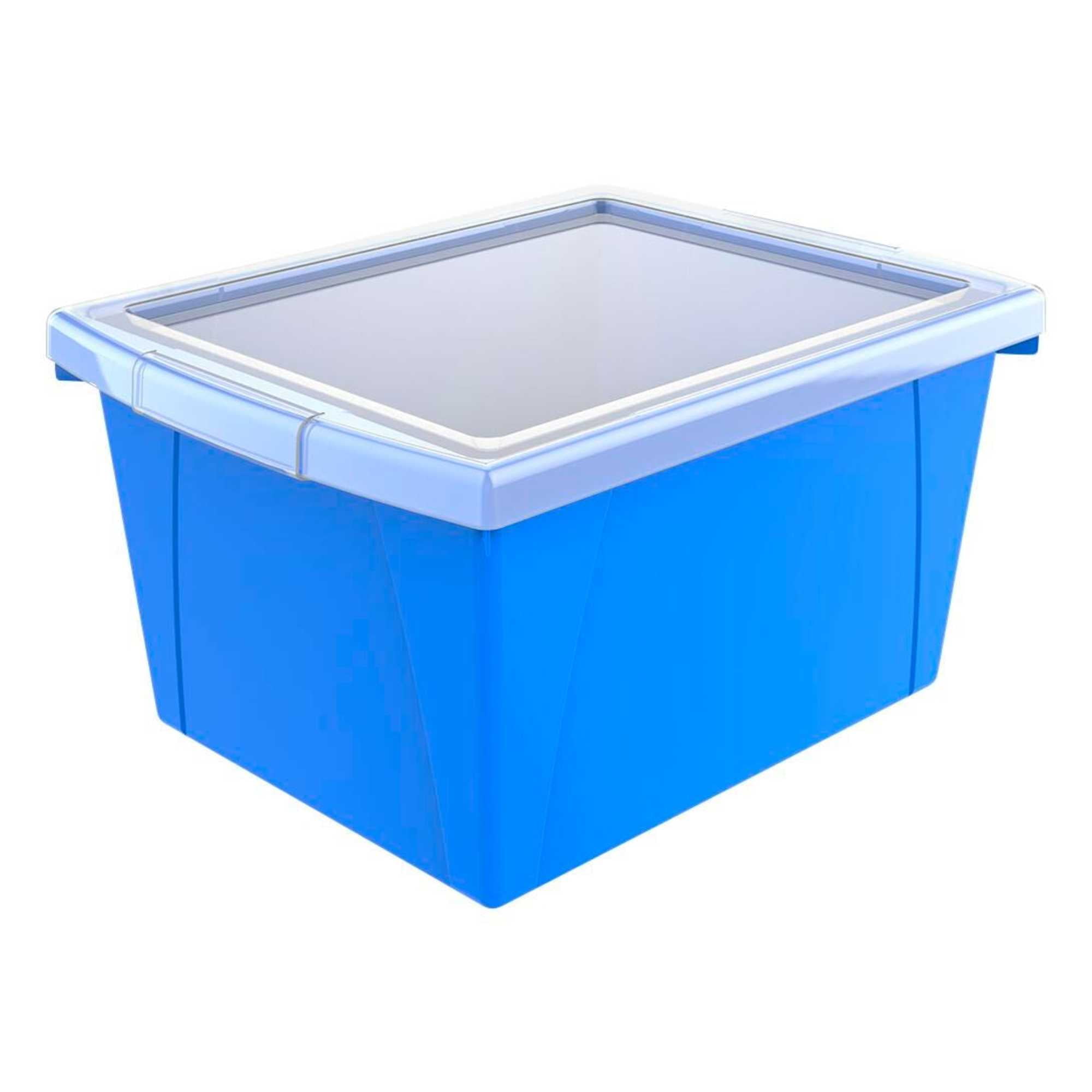Storex Classroom Storage Bin with Lid, 4 Gallon, 13-5/8 x 11-1/4 x 7-7/ ...