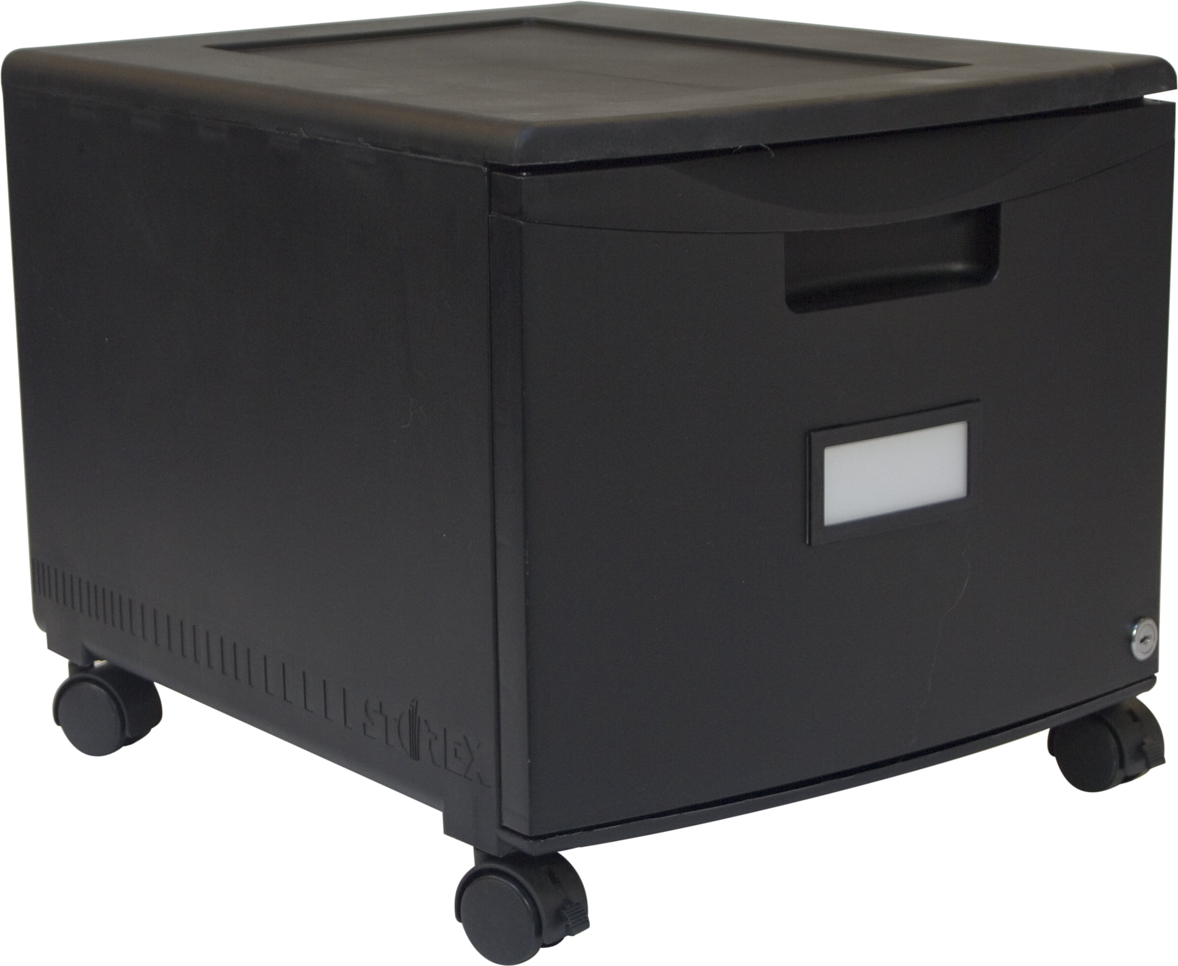 Storex Low-Profile Plastic File Drawer with Casters, Letter/Legal ...