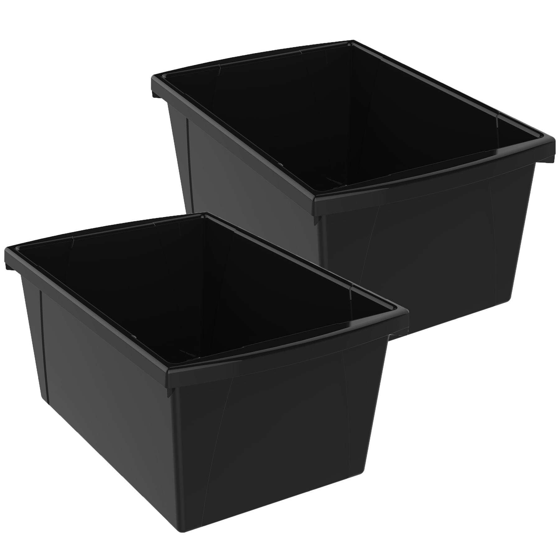 Storex Medium Classroom Storage Bin, Black, Pack of 2 - Walmart.com