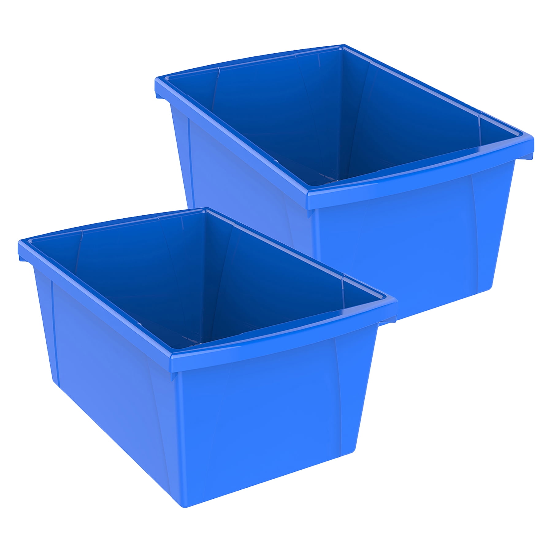 Storex Medium Classroom Storage Bin, Blue, Pack of 2 - Walmart.com