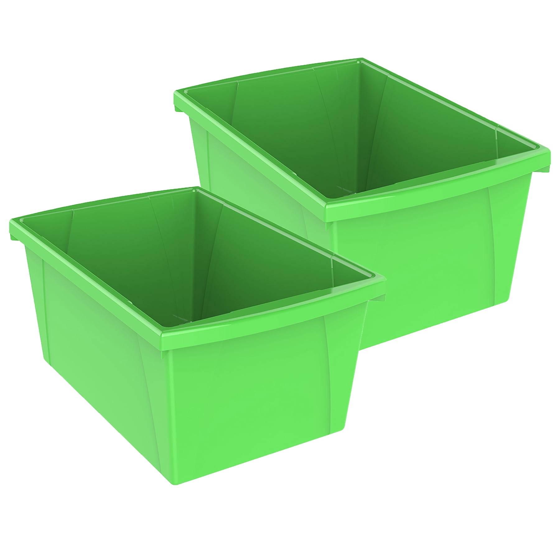Storex Medium Classroom Storage Bin, Green, Pack of 2 - Walmart.com