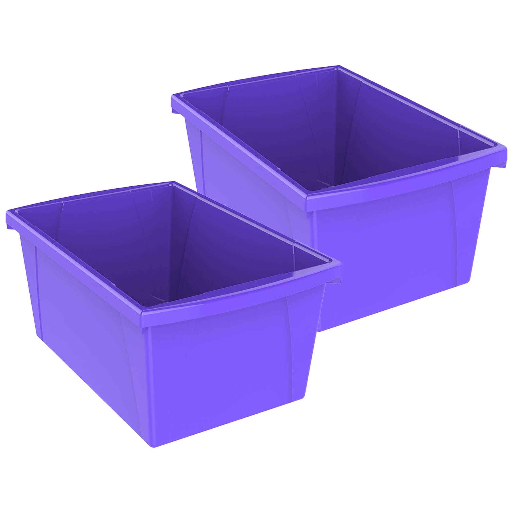 Storex Medium Classroom Storage Bin, Purple, Pack of 2 - Walmart.com