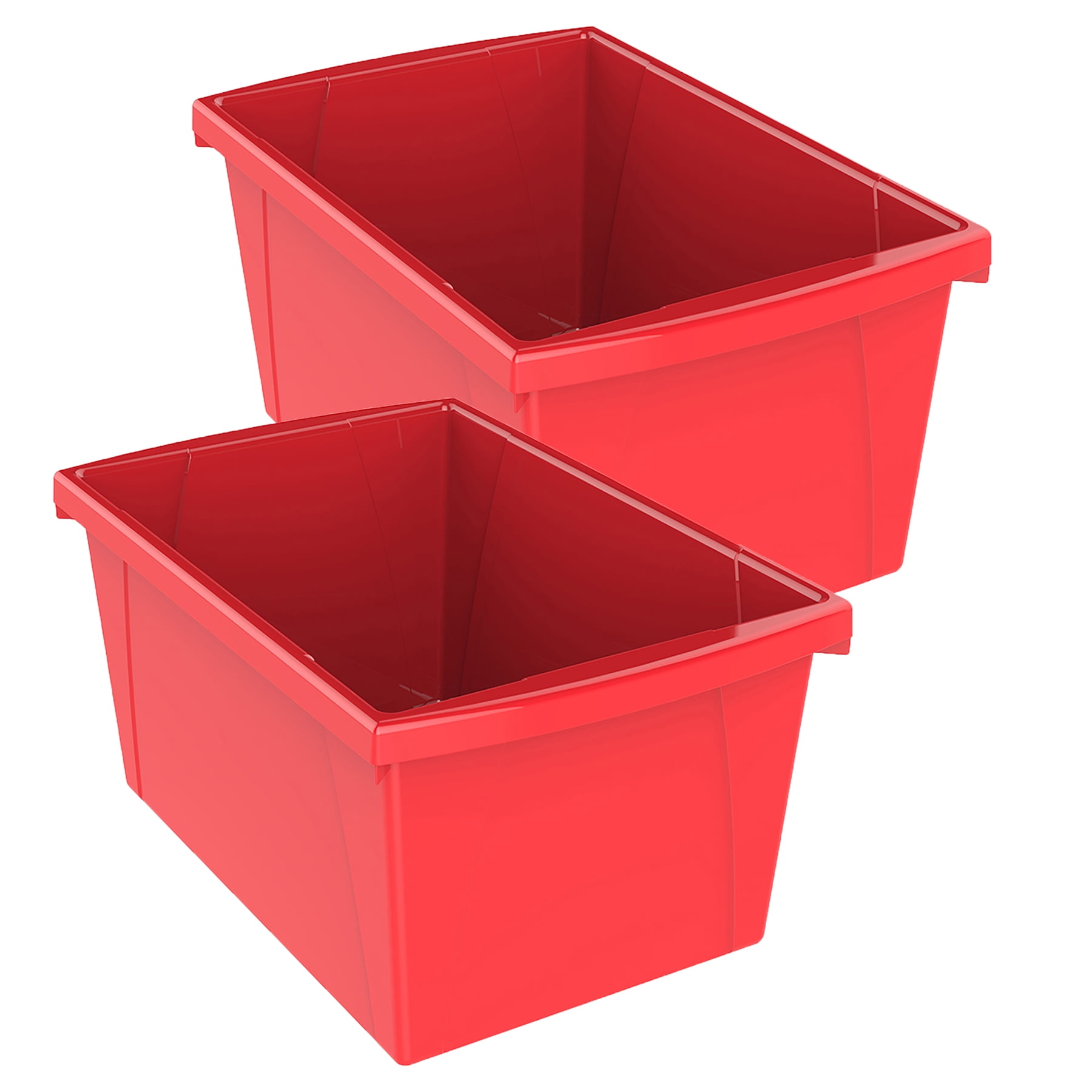 Storex Medium Classroom Storage Bin, Red, Pack of 2 - Walmart.com