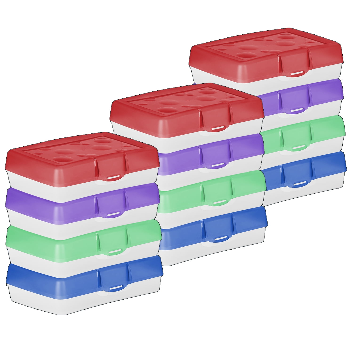 Storex Pencil Case, Assorted Colors, Pack of 12 - Walmart.com