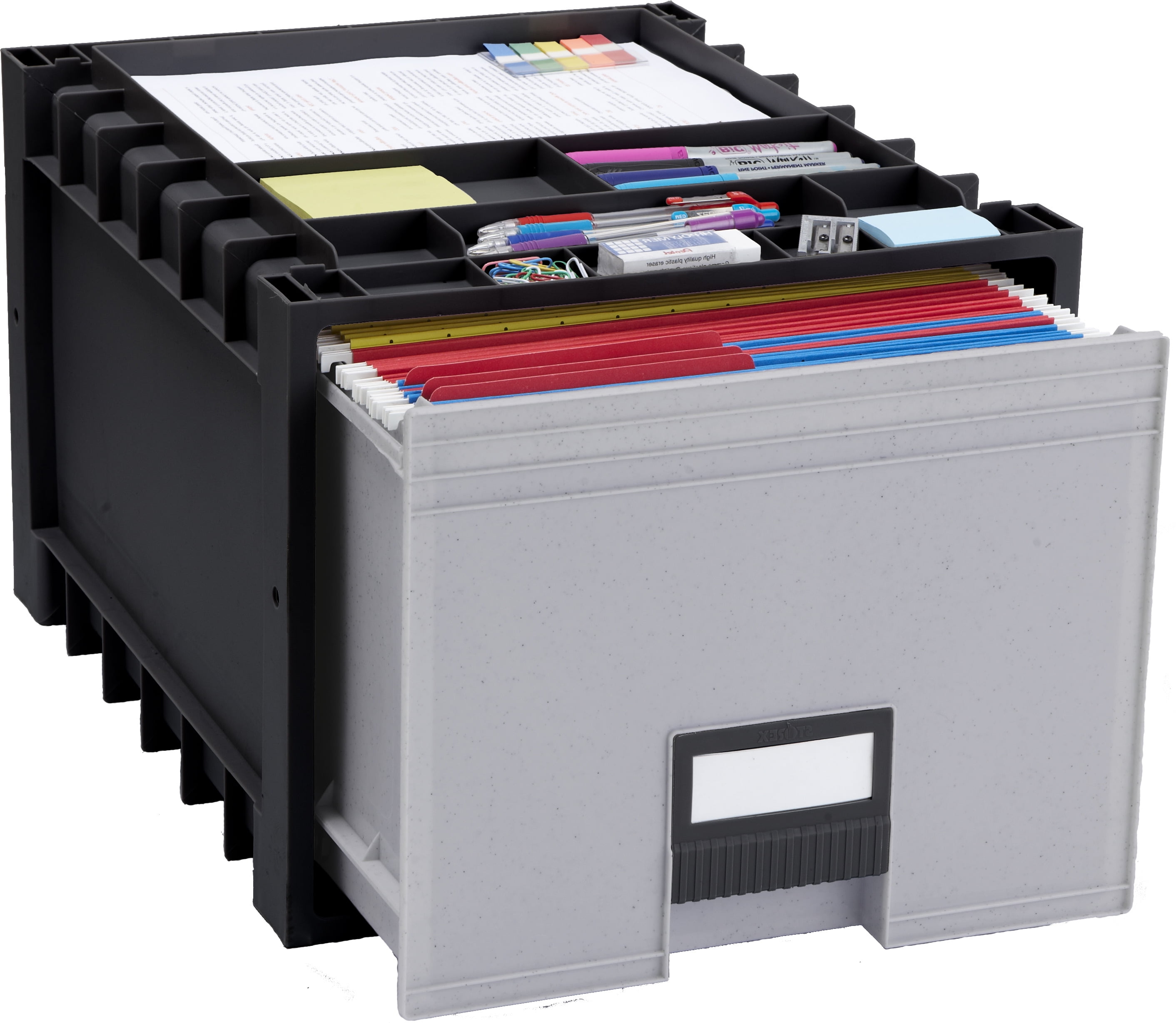 Storex Plastic Archive Drawer, Holds Letter Size Hanging Folders, 18 ...