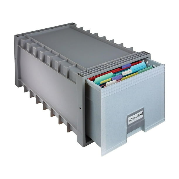 Storex Plastic Archive Drawer, Holds Letter Size Hanging Folders, 24 ...