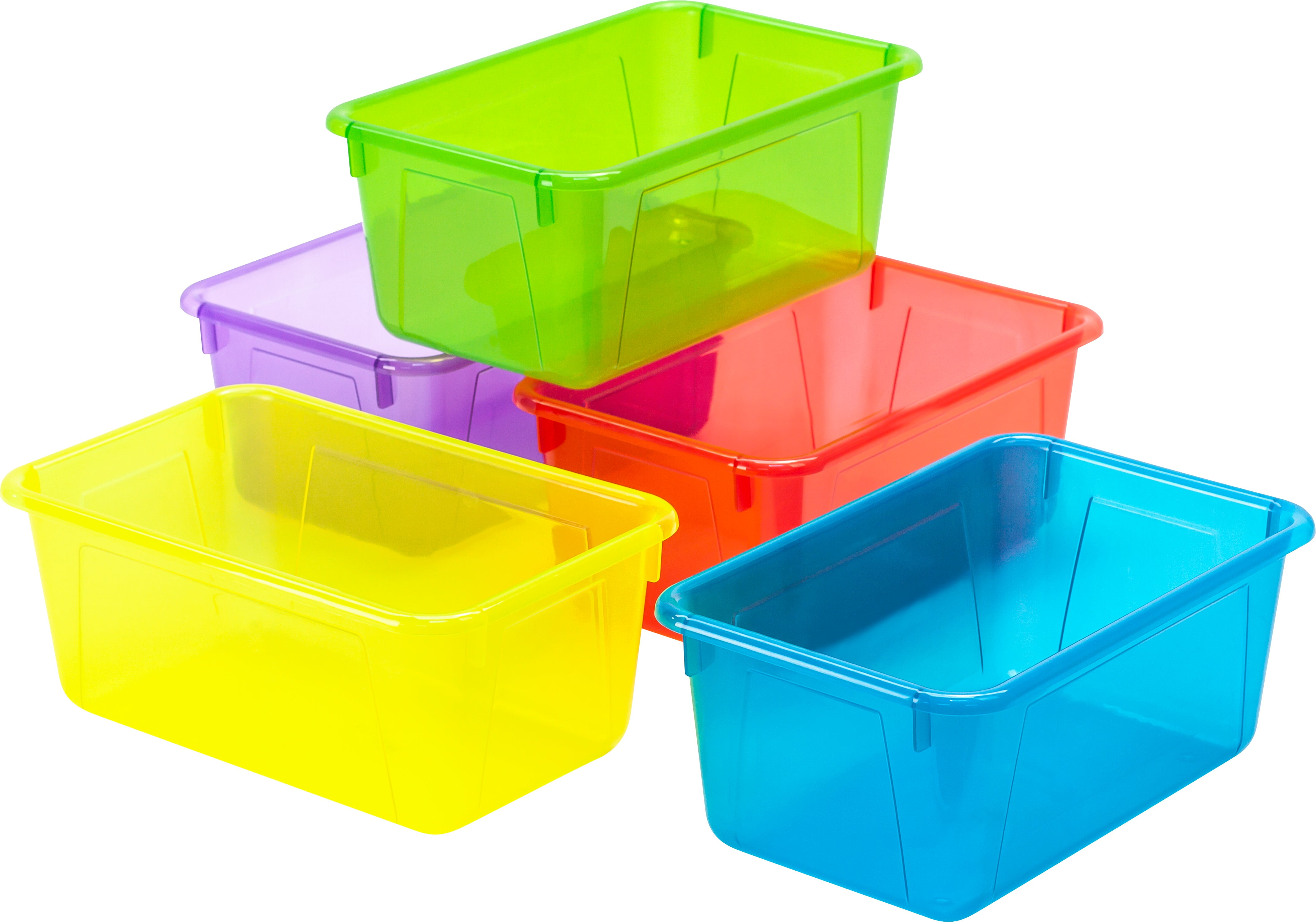 Storex Plastic Cubby Bin, Kids' Craft and Supply Storage, Assorted ...