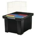 Storex Plastic File Tote Storage Box, Letter / Legal, Snap - On Lid ...