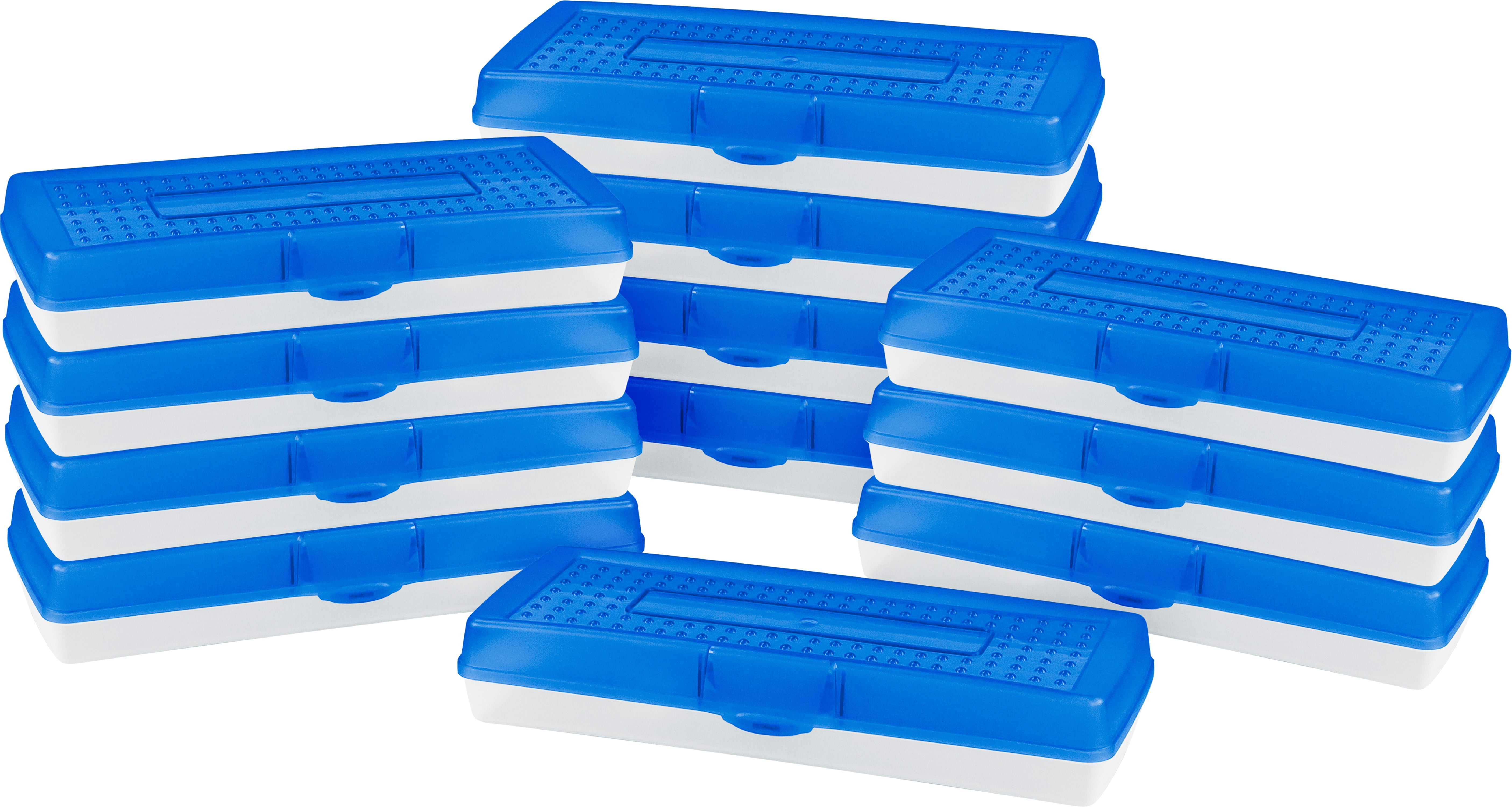 Storex Plastic Stretch Pencil Box for Kids, Blue, 12-Pack - Walmart.com