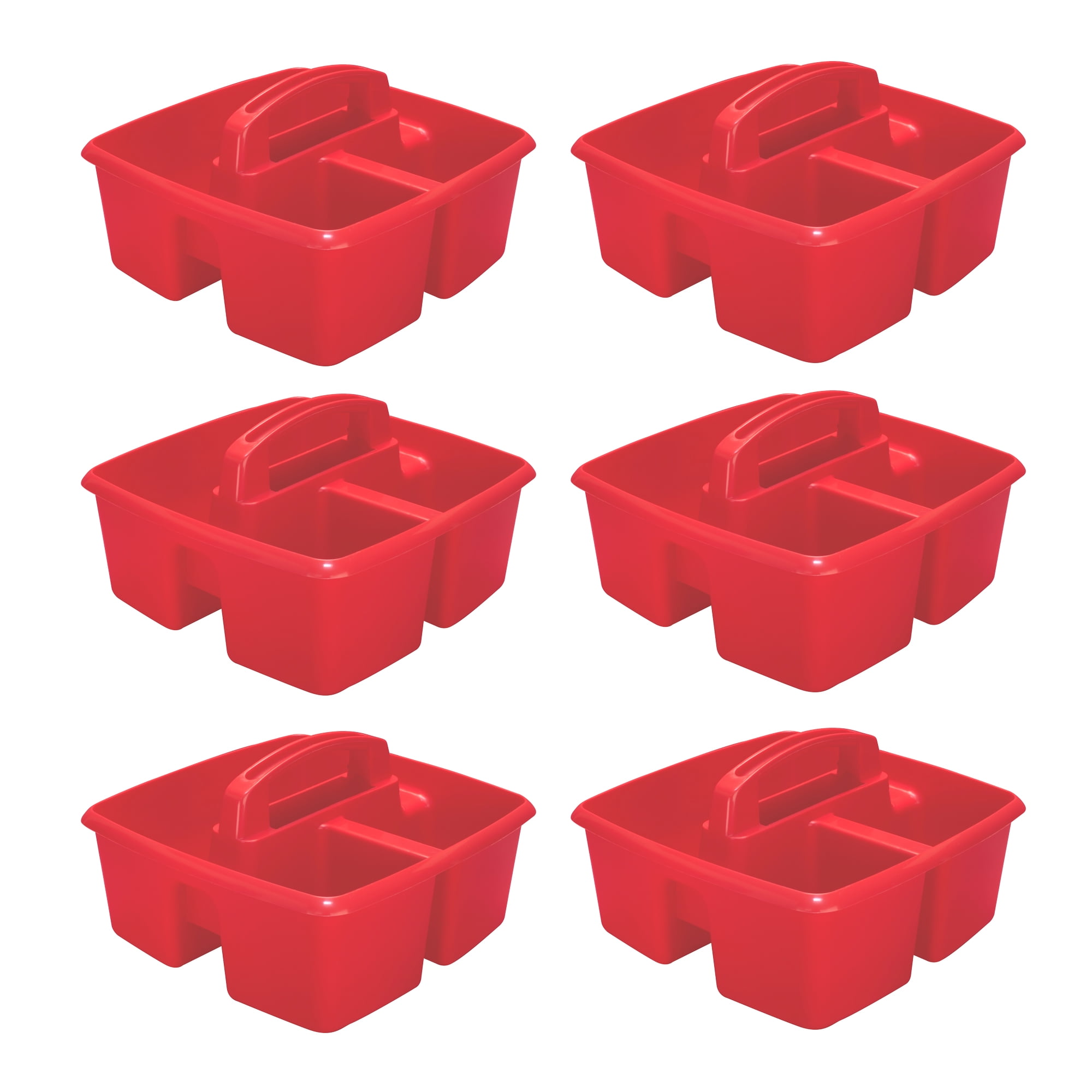 Storex Small Caddy, Red, Pack of 6 - Walmart.com