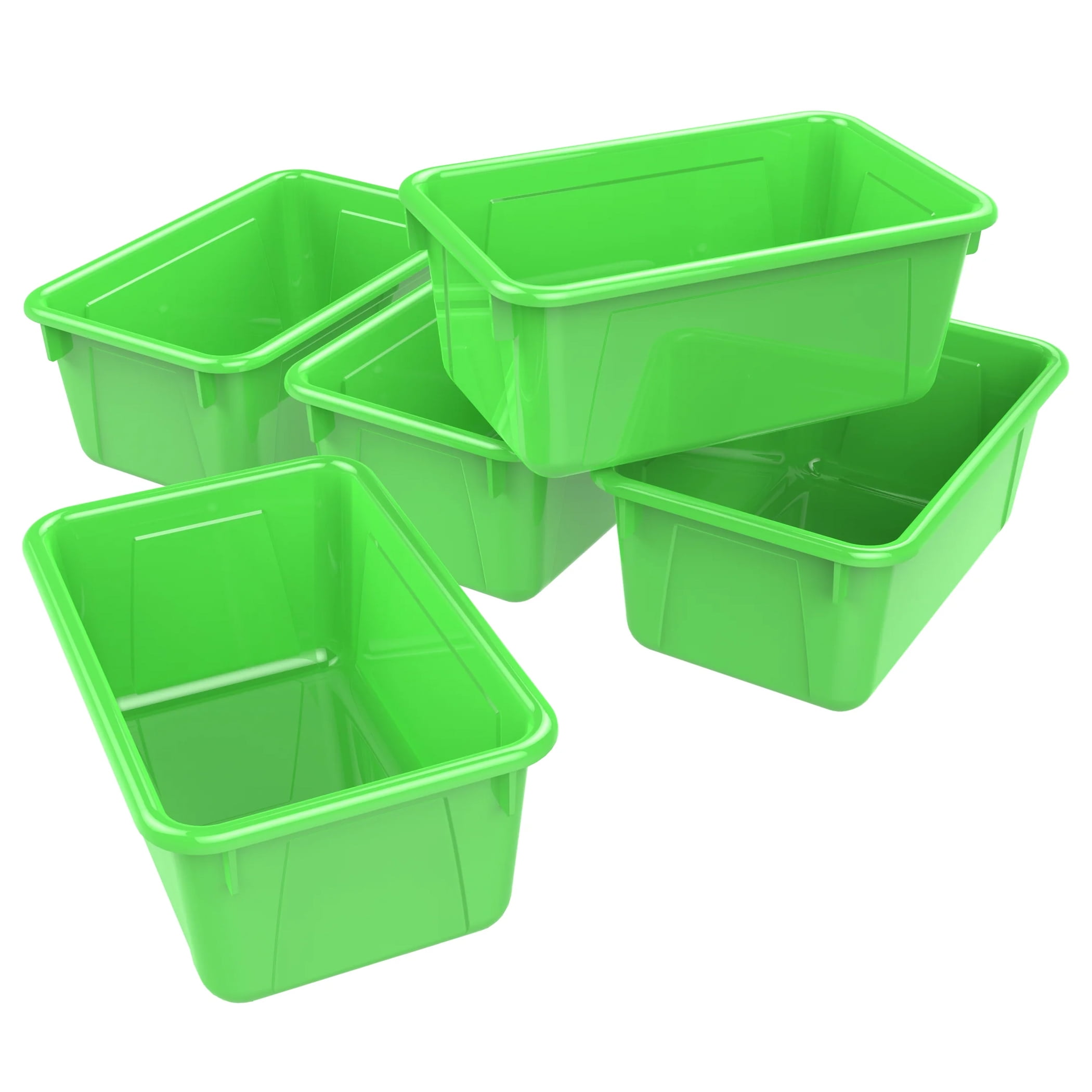 Storex Small Cubby Bin, Green, Pack of 5 - Walmart.com