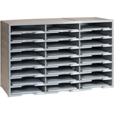 Storex Literature Organizer, 12 Sections, Recycled Plastic, Black ...